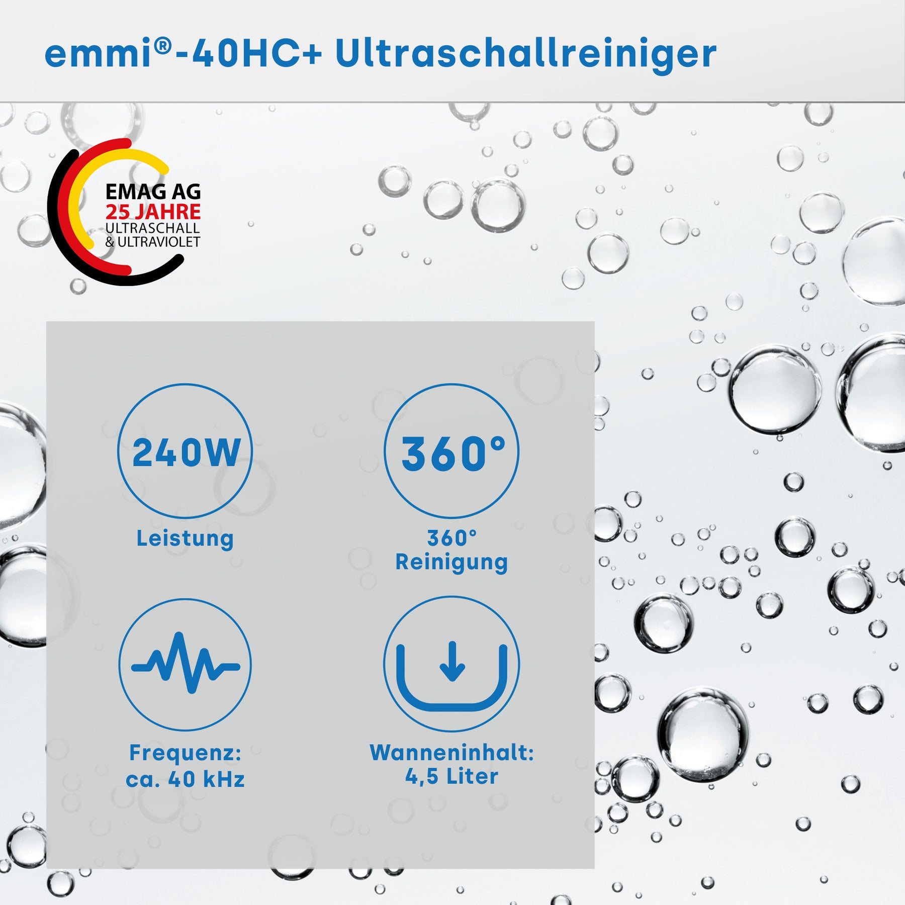 Emmi-40 HC Plus Ultraschallreiniger